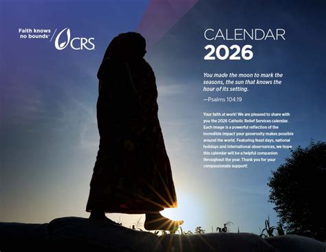 Ring In The New Year With A Free 2026 Calendar From Catholic Relief