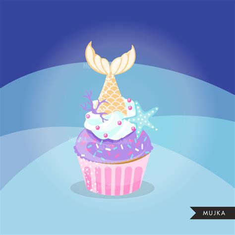 Mermaid Cupcake Clipart Mujka Cliparts