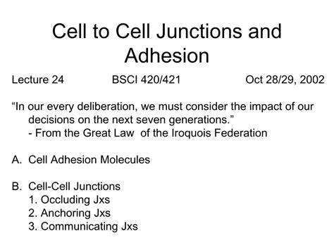 PPT Cell To Cell Junctions And Adhesion PowerPoint Presentation Free Download ID 9686321