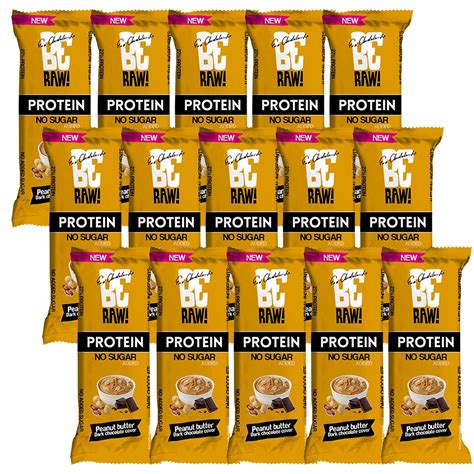 Baton proteinowy BeRAW Protein Peanut Butter masło orzechowe 15x40g