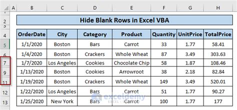 How To Hide Blank Rows In Excel VBA 4 Examples ExcelDemy