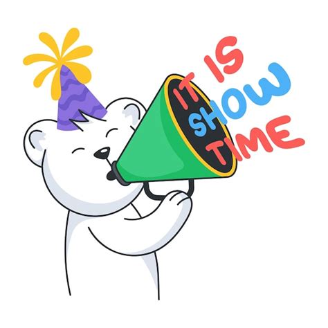 Premium Vector Handy Doodle Sticker Depicting Show Announcement