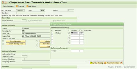 sap qm 执行事务代码qs23为检验特性分配selected set的时候报错 you cannot use entries from