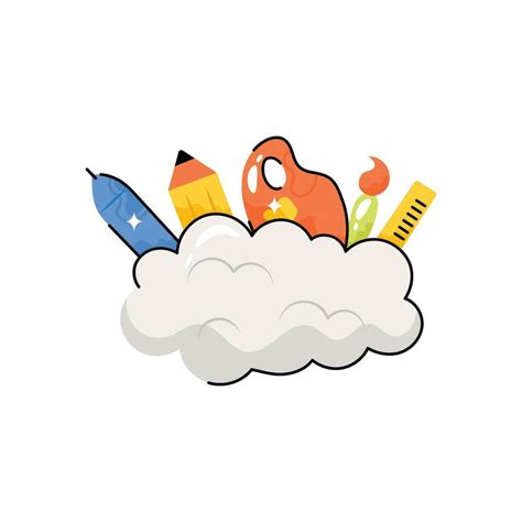 Stationery Doodle Vector Colorful Sticker Eps 10 File 27862830 Vector