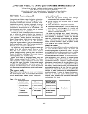 Fillable Online Amstat 1993 A PROCESS MODEL TO GUIDE QUESTIONNAIRE