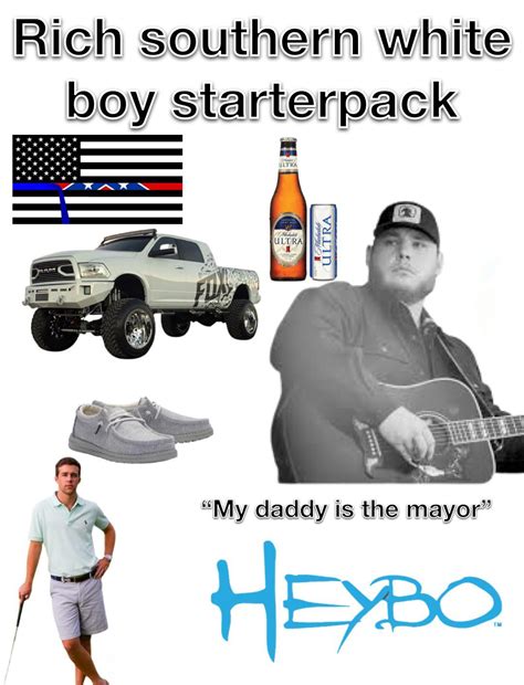 Rich Southern White Boy Starterpack Rstarterpacks