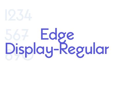 Edge Display Regular Font Free Download Now