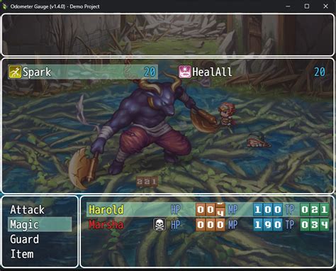 Odometer Gauge Version 140 Bug Fixes And Enemy Gauges Odometer Gauge Rpg Maker Mvmz