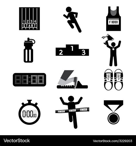 Track And Field Icons Vector Images Over 2100