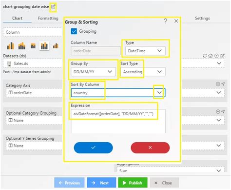 Chart Category Grouping Sorting Aiv