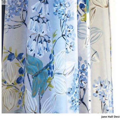 Aqua Pink Floral Curtain Panel Summer Blooms By Etsy