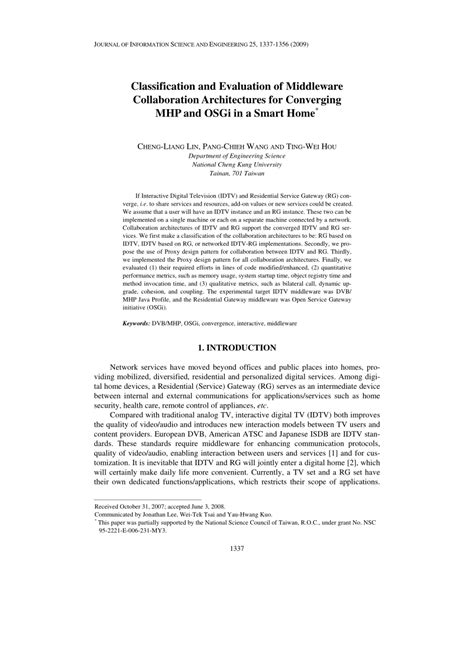 Pdf Classification And Evaluation Of Middleware Collaboration