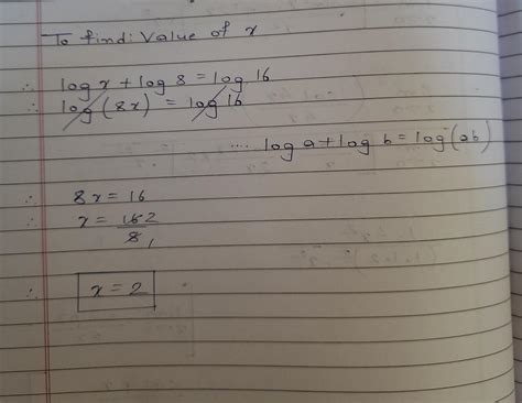 logx log8 log16 then the value of x is 1 point 2 4 8 16please