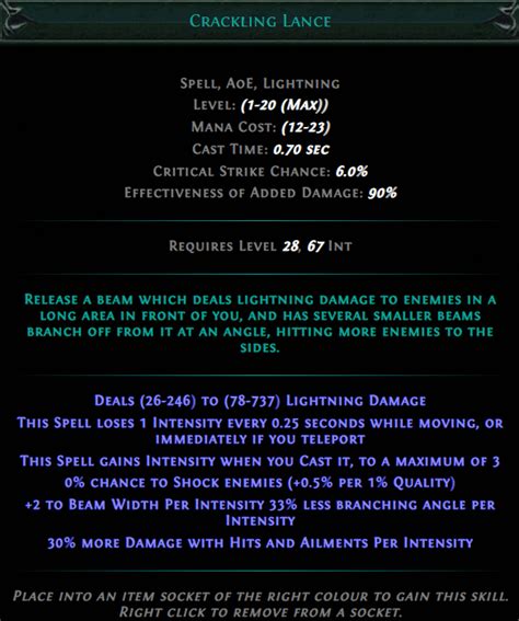 PoE Heist New Skills Crackling Lance
