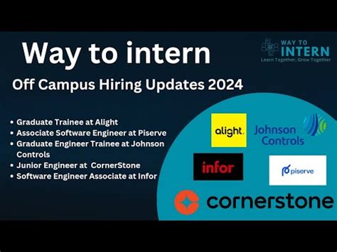 Off Campus Freshers Hiring Hiring 2024 Way To Intern YouTube