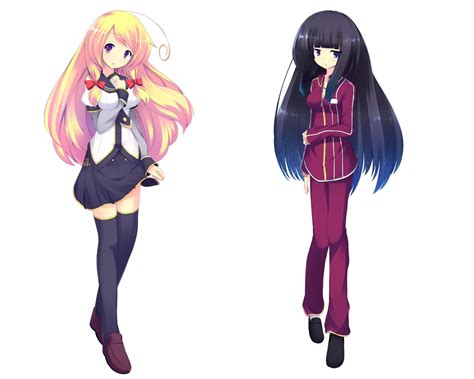 Two Female Anime Characters Hd Wallpaper Wallpaper Flare