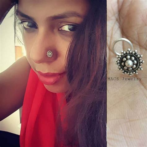 Tribal Nose Ring Indian Nose Pin Boho Nose Ring Indian Nose Etsy