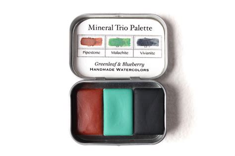 Mineral Trio Full Pans Greenleaf And Blueberry