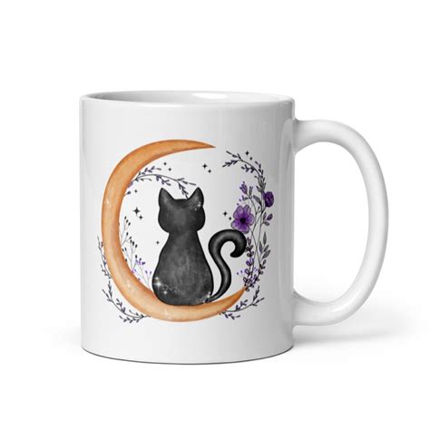Cute Cat Mug Floral Cat Mug Best Friend T Black Cat Mug Coffee