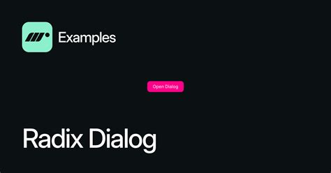 Radix Dialog Motion Examples
