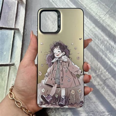 قاب گوشی Galaxy A06 سامسونگ So Cool اورجینال Pc Case کرومی طرح دخترونه