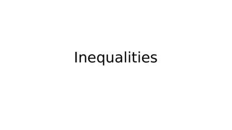 Review Of Inequalities Teaching Resources