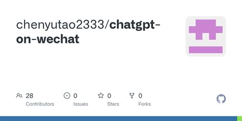 GitHub Chenyutao Chatgpt On Wechat
