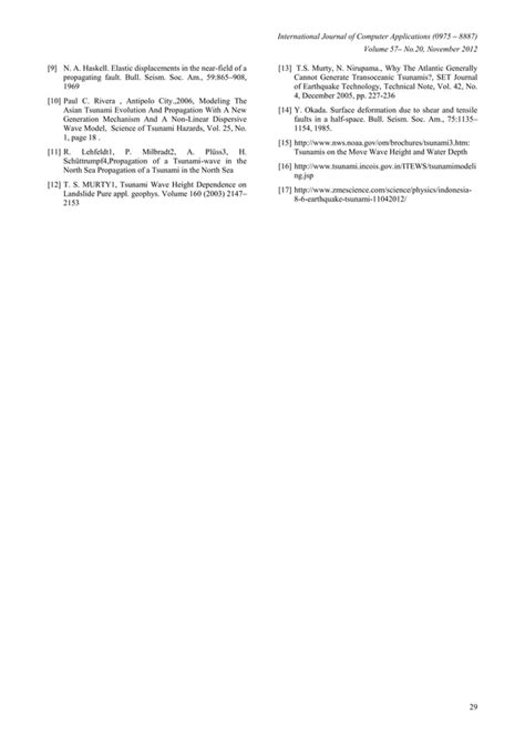 Tsunami Wave Propagation Models Based On Two Dimensional Cellular Automata Pdf