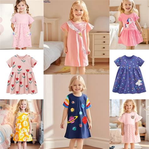 童裝 女童洋裝 歐美童裙秋裝新款可愛兒童公主裙卡通純棉女童洋裝 蝦皮購物