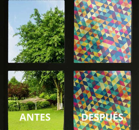 Geometric Translucent Window Sticker Tenstickers