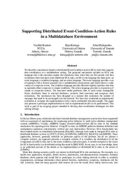 pdf supporting distributed event condition action rules in a