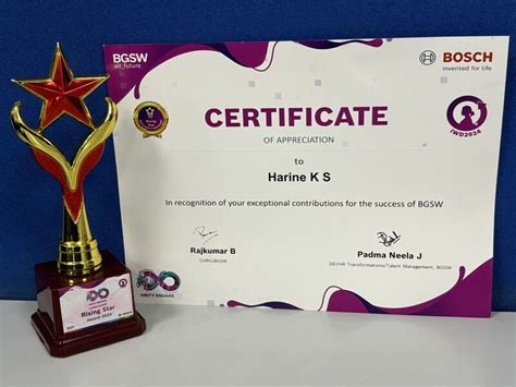 Harine K S On Linkedin Boschler Gratitude Achievement 11 Comments