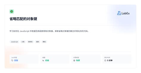 Javascript 对象键移除 编码教程 Labex