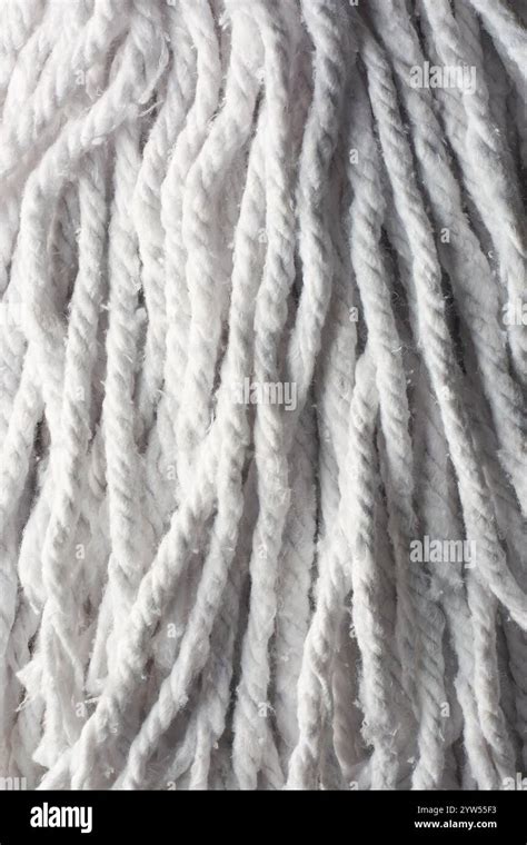 Close Up Of Soft Absorbent Fiber Mop Head Abstract Background Tool For