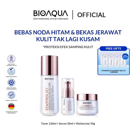 Jual BIOAQUA SymWhite 377 Whitening Fade Dark Spot Paket Skincare Set