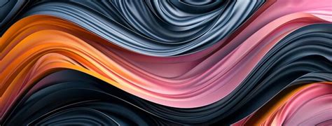 Premium Photo D Abstract Dark Background Wavy Curved Lines Flat Pattern For Wallpapers