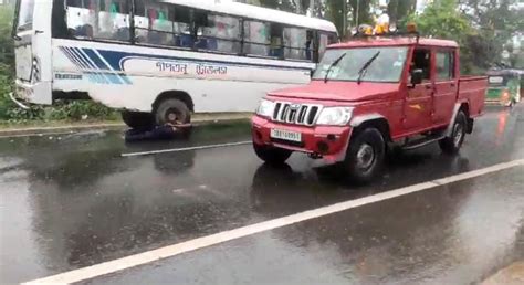 Tragic Accident In Front Of Tripura University Bike Rider Crushed By