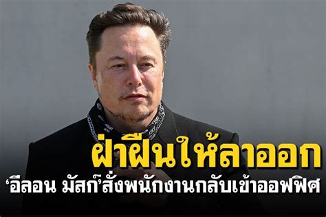 ต่างประเทศ อีลอน มัสก์สั่งพนักงานเทสลากลับเข้าออฟฟิศ ฝ่าฝืนให้ลาออก