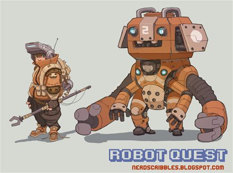 Robot Quest Concept By Nerd Scribbles On Deviantart
