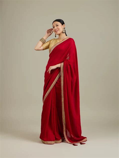 Buy Splendid Dark Red Saree Online In The Usa Mohey Saree For Women
