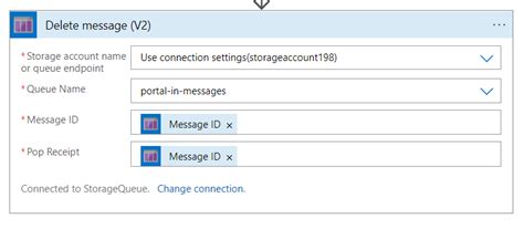 deleting the queue message is not succeeding after creating the blob