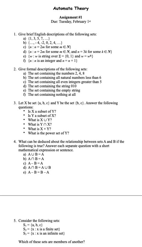 Solved Automata Theory Assignment Due Tuesday February Chegg