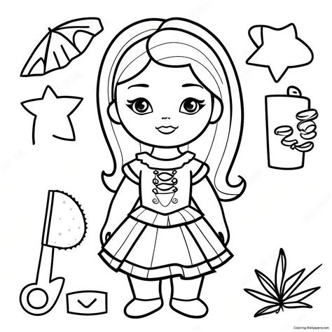 Marisole Monday Paper Doll Coloring Page 50603 40022