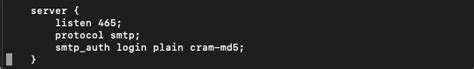 Setting Up An Nginx Mail Proxy Server But The Smtpclient In My Code Is
