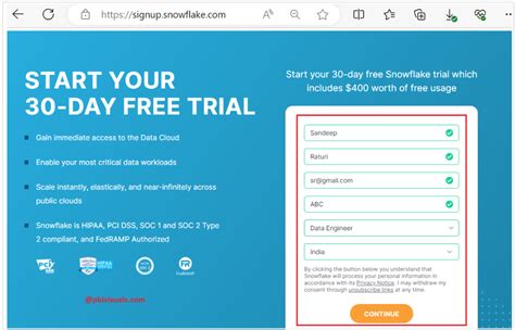 How To Create A Snowflake Free Trial Account Learn Bi