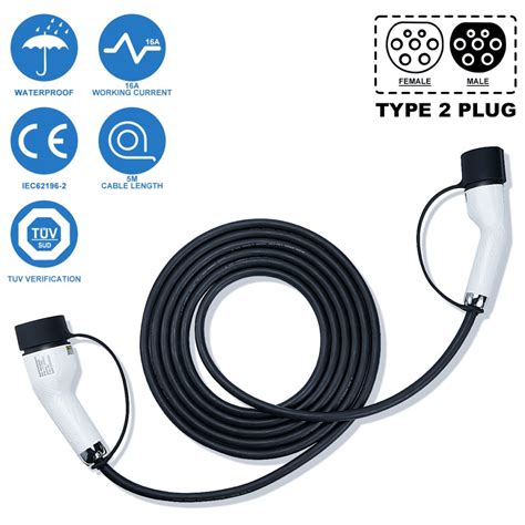 Single Phase Type To Type EV Charging Cable MAXGREEN