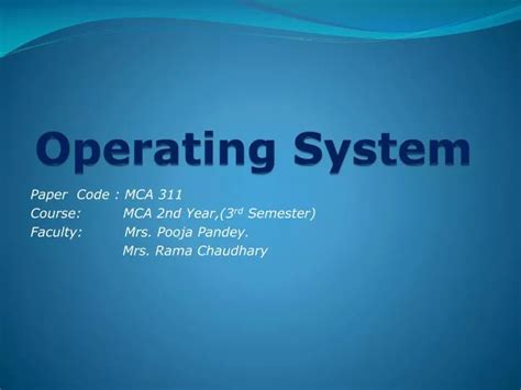 PPT Operating System PowerPoint Presentation Free Download ID 5545823