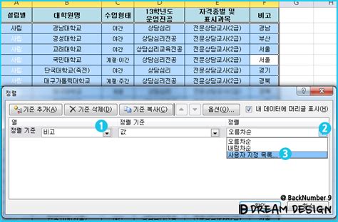 엑셀 정렬하기 오름차순 내림차순 사용자지정 네이버 블로그