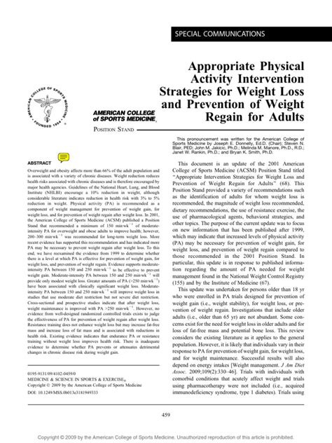 Appropriate Physical Activity Intervention26 Pdf Obesity Dieting