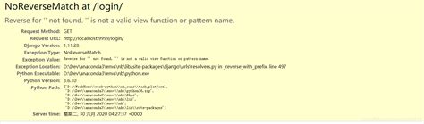 Django 解决错误noreversematch At Xxx Reverse For Not Found Csdn博客